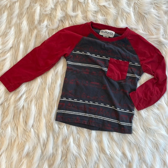 Distortion | Shirts & Tops | Distortion Brand Raglan Red And Gray With ...